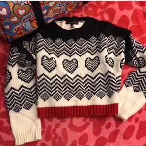 Derek Heart | Sweaters | Derek Heart Cropped Heart Sweater | Poshmark